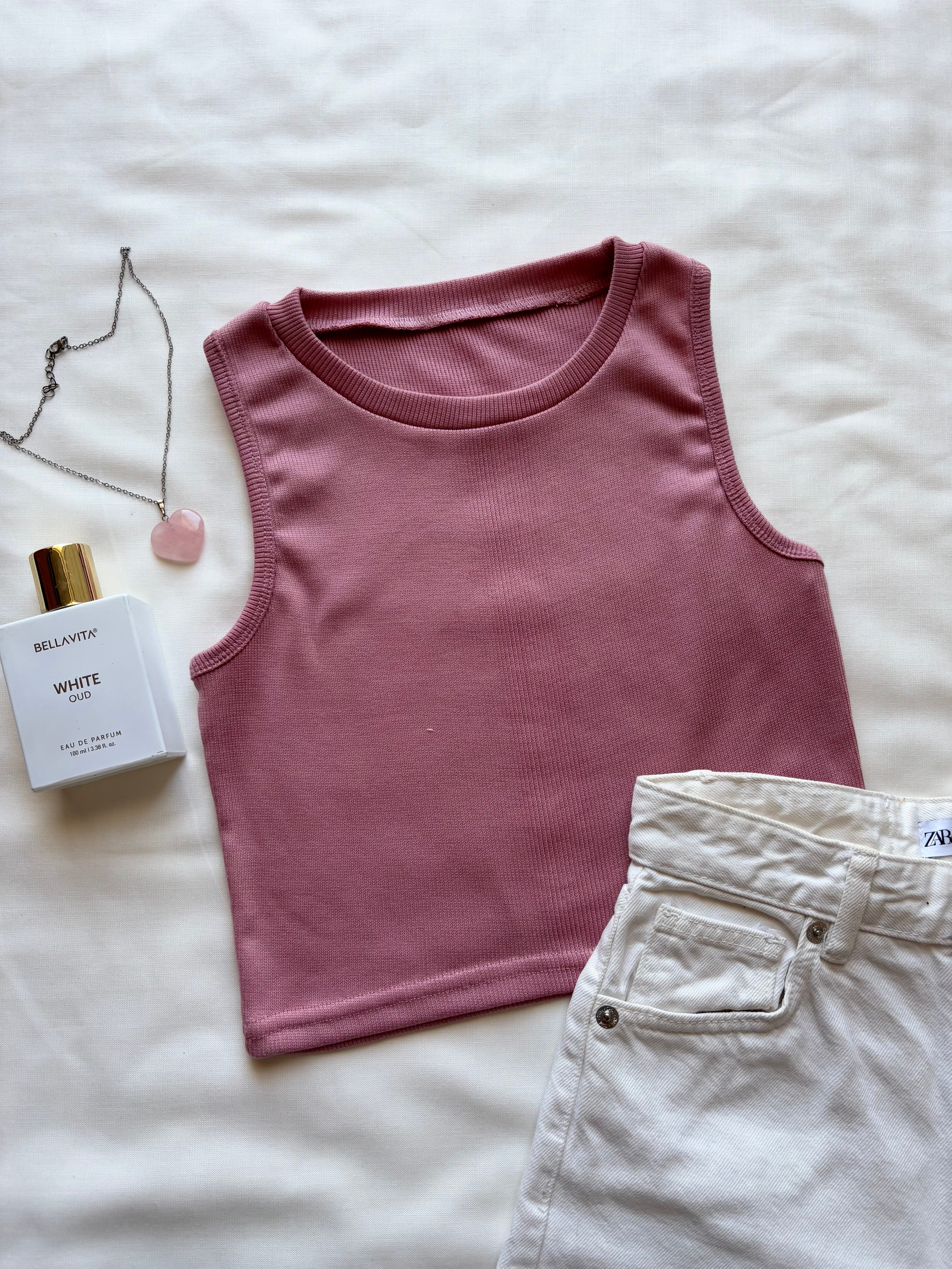Basic light pink tank top – Nith Clothing